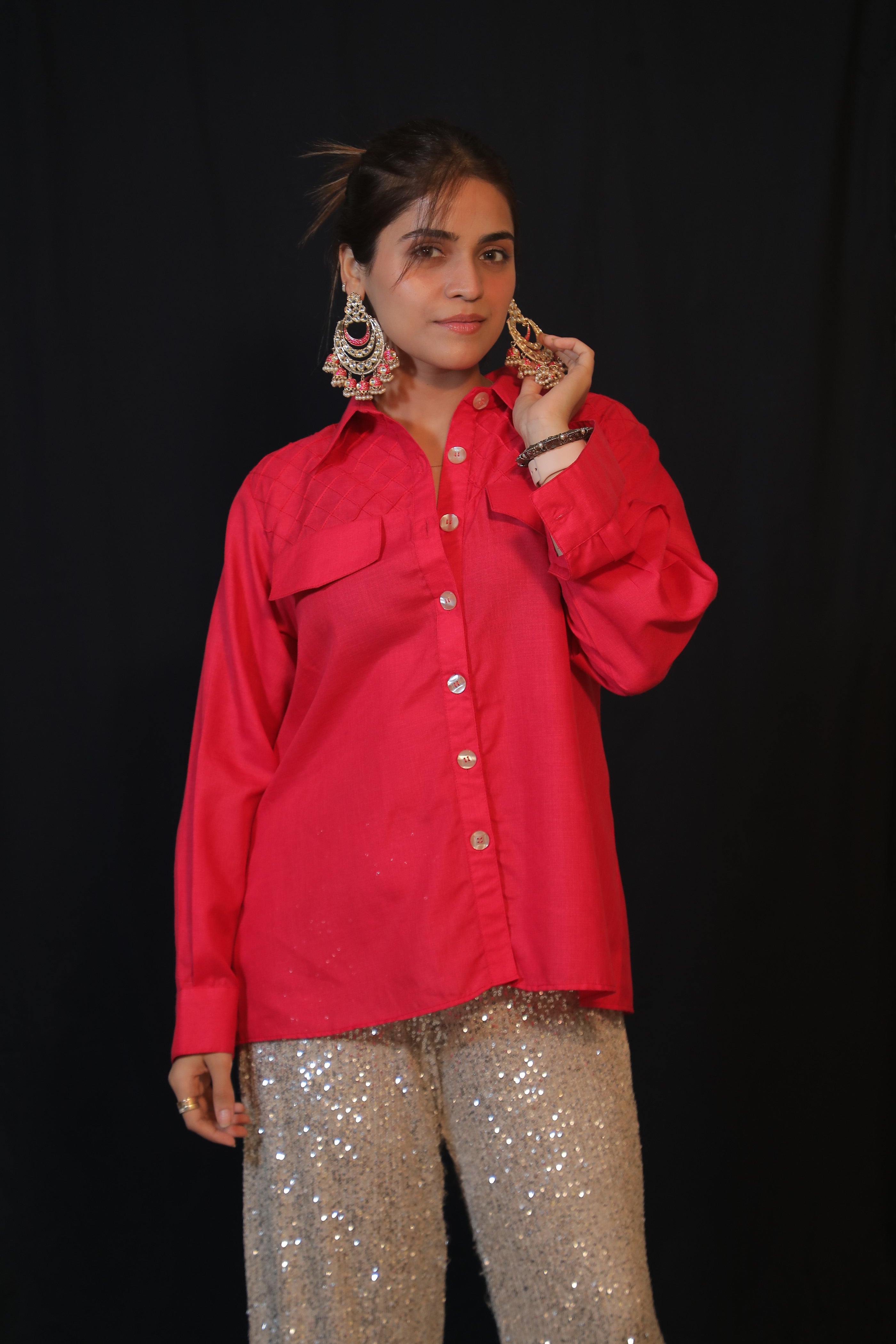 Crimson Aura Shirt – SHANKRITI